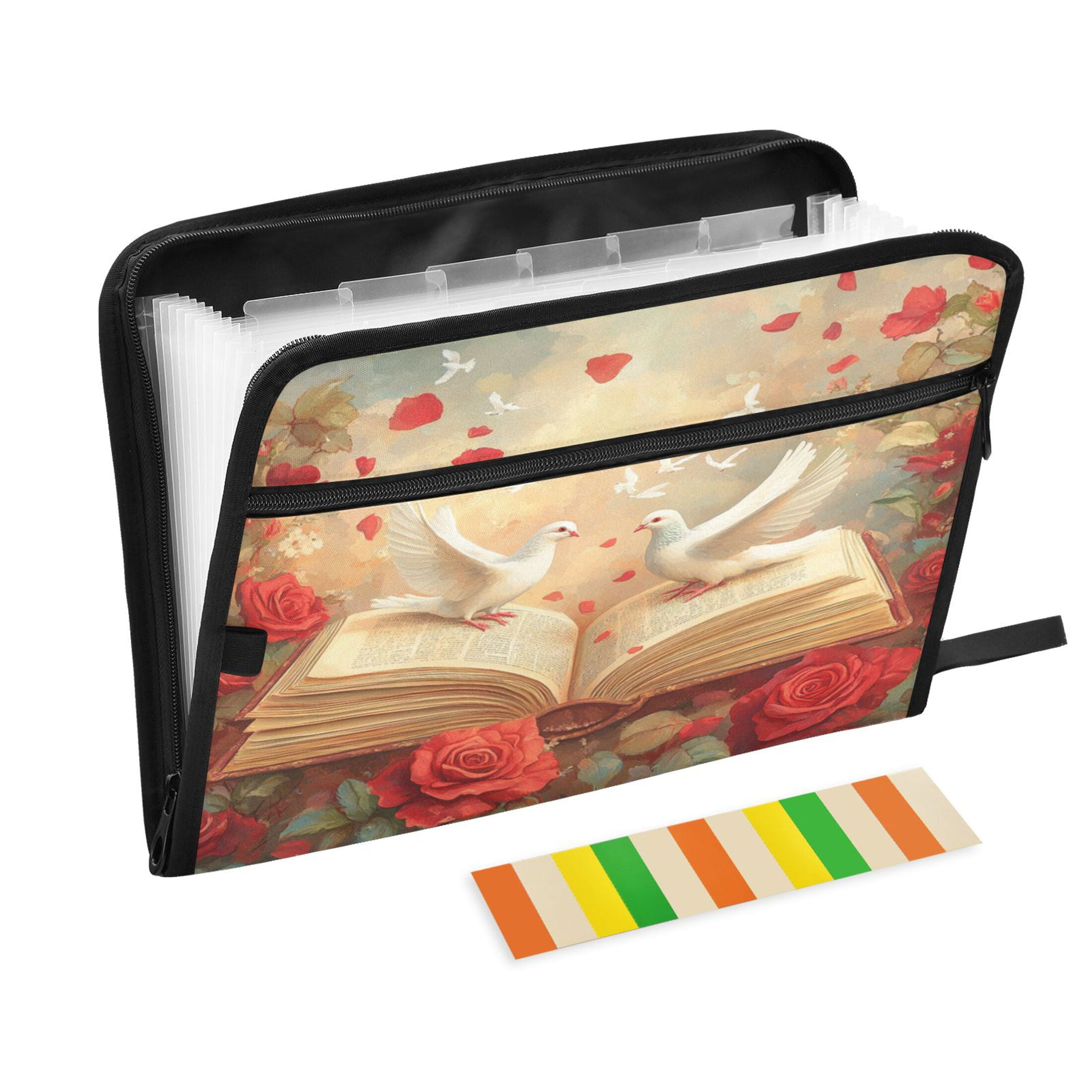 DIXRUYEE Organ Folders Expanding Folder with Color Label 13 Pocket Red ...