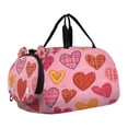 DIXRUYEE Pink Heart Scale Duffel Bag With Ventilated Shoe Pocket ...