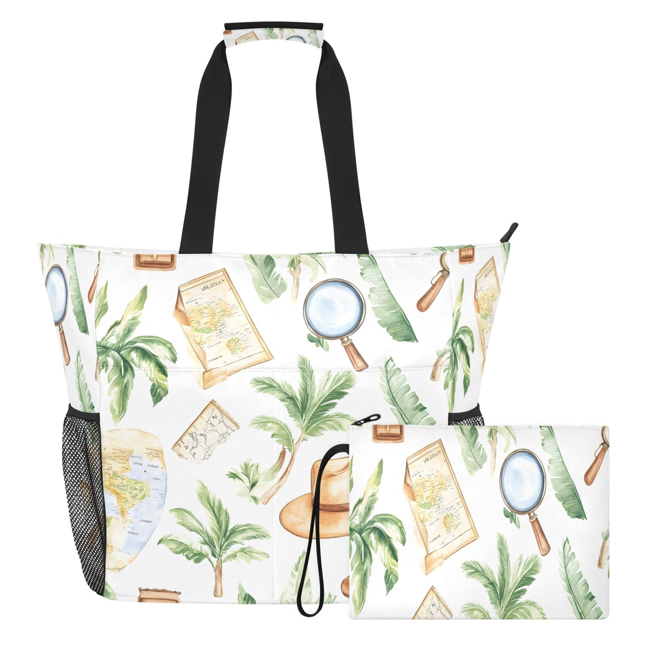 DIXRUYEE Large Water-Resistant Tote Bag with Wet Pocket & Matching ...