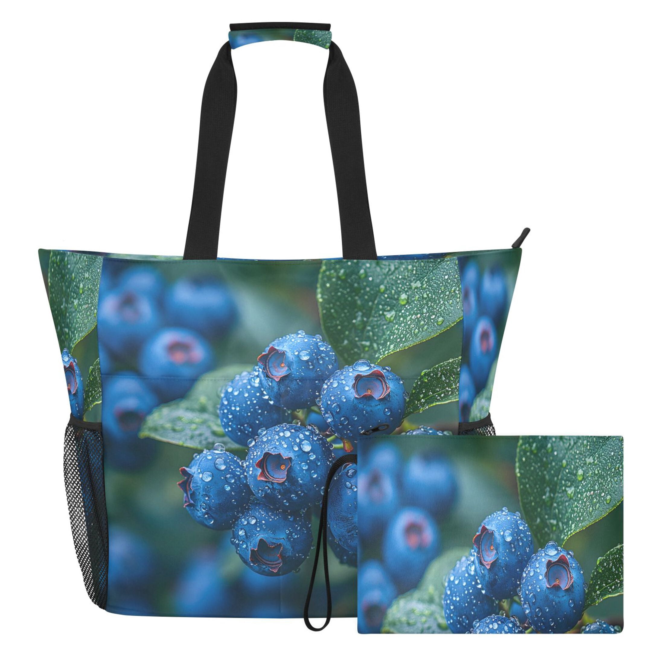 DIXRUYEE Pink Polka-dot Butterflies Pattern Large Water-Resistant Tote ...