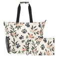 DIXRUYEE Pink Polka-dot Butterflies Pattern Large Water-Resistant Tote ...