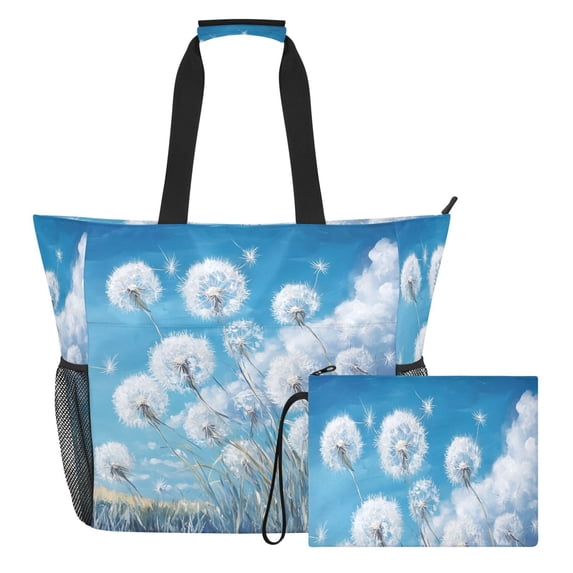 DIXRUYEE Large Water-Resistant Tote Bag with Wet Pocket & Matching ...