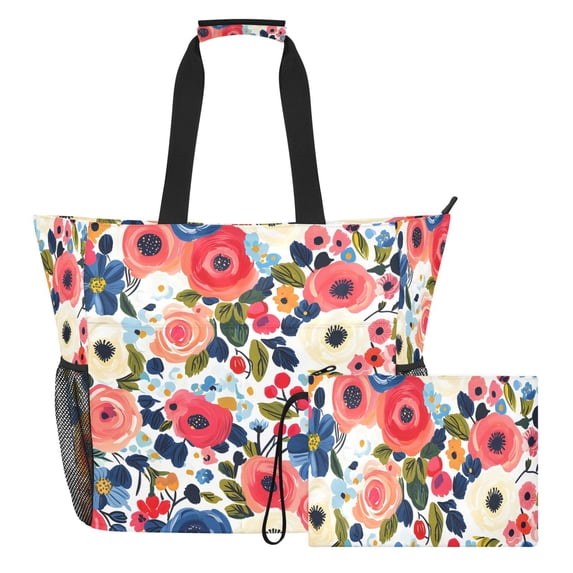 DIXRUYEE Large Water-Resistant Tote Bag with Wet Pocket & Matching ...
