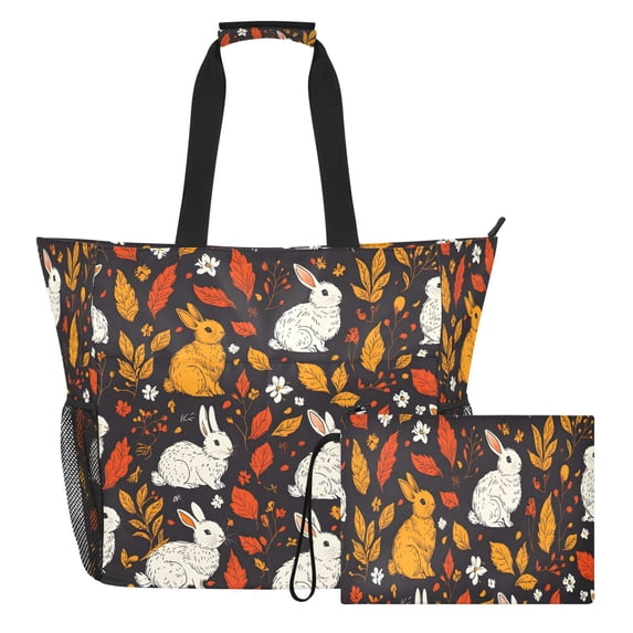 DIXRUYEE Large Water-Resistant Tote Bag with Wet Pocket & Matching ...