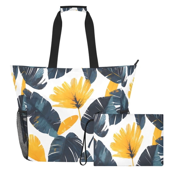 DIXRUYEE Pink Polka-dot Butterflies Pattern Large Water-Resistant Tote ...