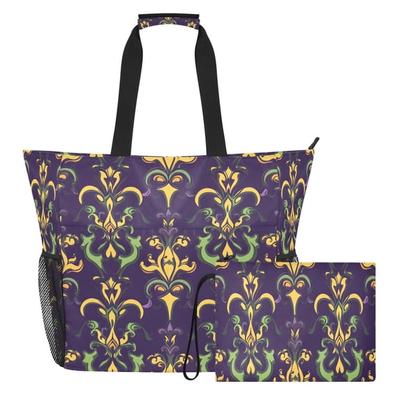 DIXRUYEE Large Water-Resistant Tote Bag with Wet Pocket & Matching ...