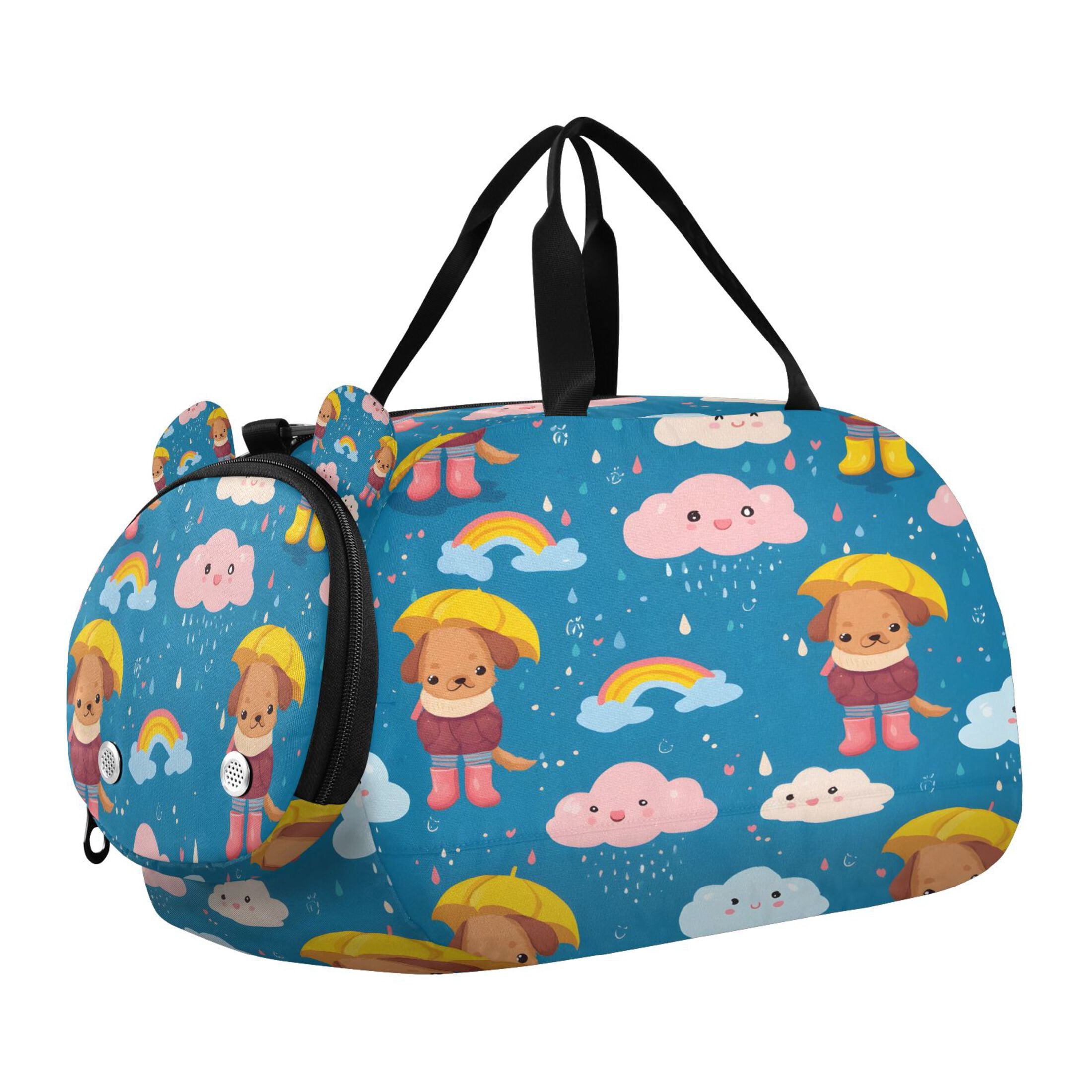 DIXRUYEE Puppy Umbrella Pattern Scale Duffel Bag With Ventilated Shoe ...
