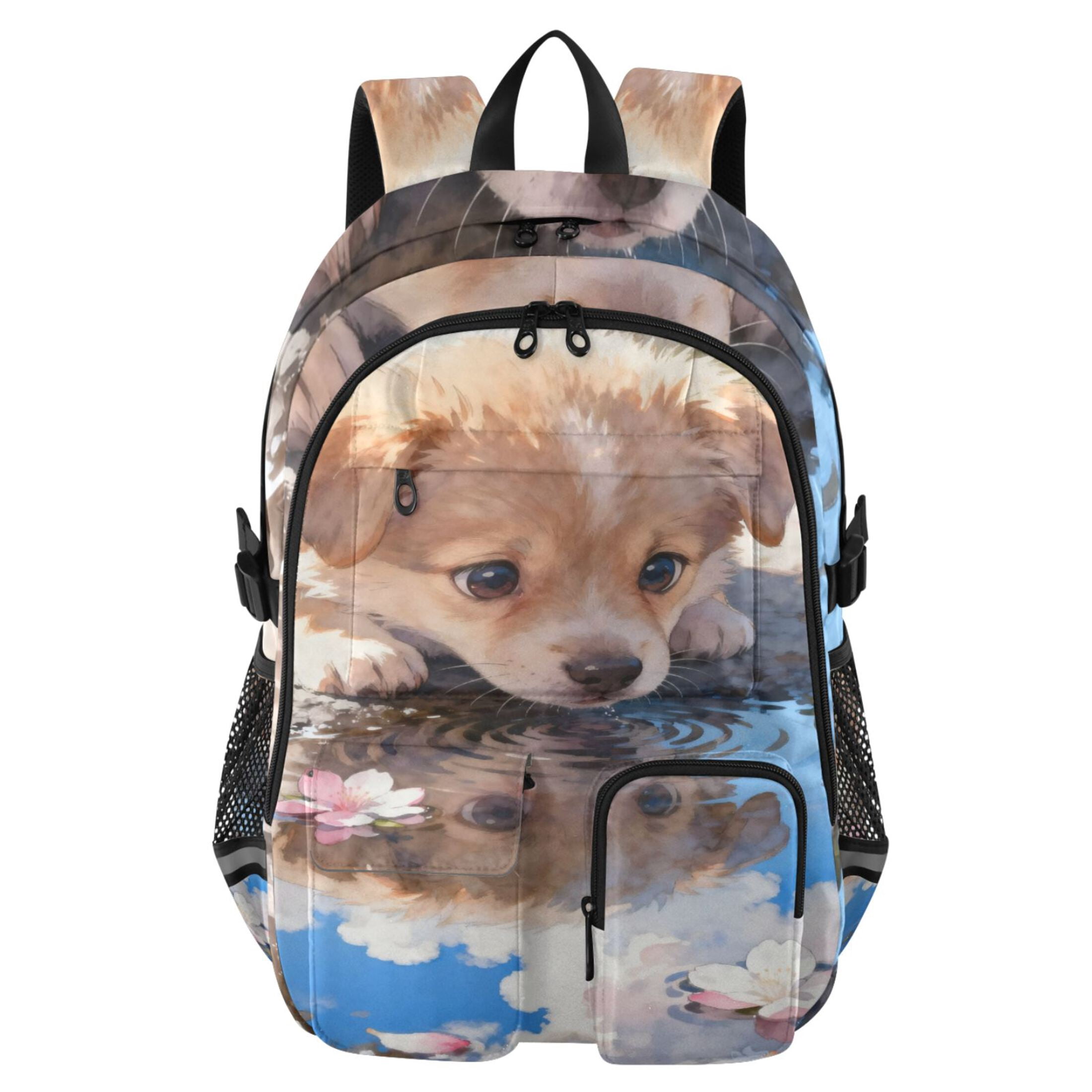 DIXRUYEE Puppy’s Sky Reflection Backpack for School 14”Laptop ...