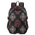 DIXRUYEE Red Medallion Backpack for School 14”Laptop Compatible with ...