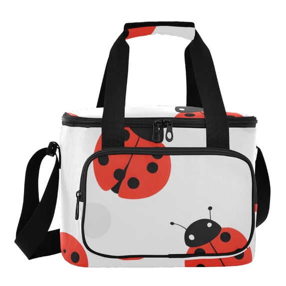 DIXRUYEE Seven Spotted Ladybugcute Pattern Cooler BagWaterproof 600D ...