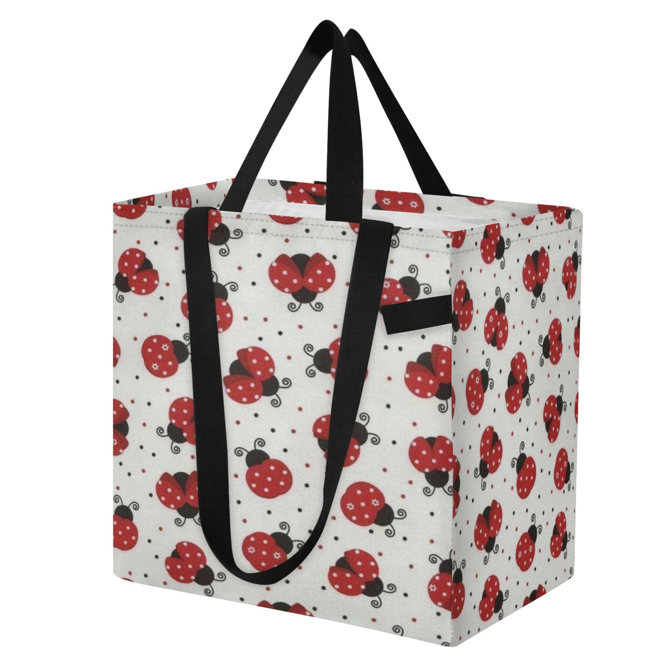 DIXRUYEE Shoulderbag Canvas Tote Multi-Use Bag In Ladybugs Art Array ...