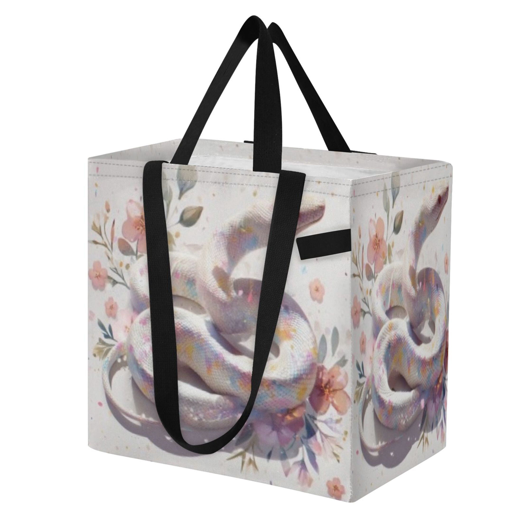 DIXRUYEE Shoulderbag Canvas Tote Multi-Use Bag In Snake in Bloom ...