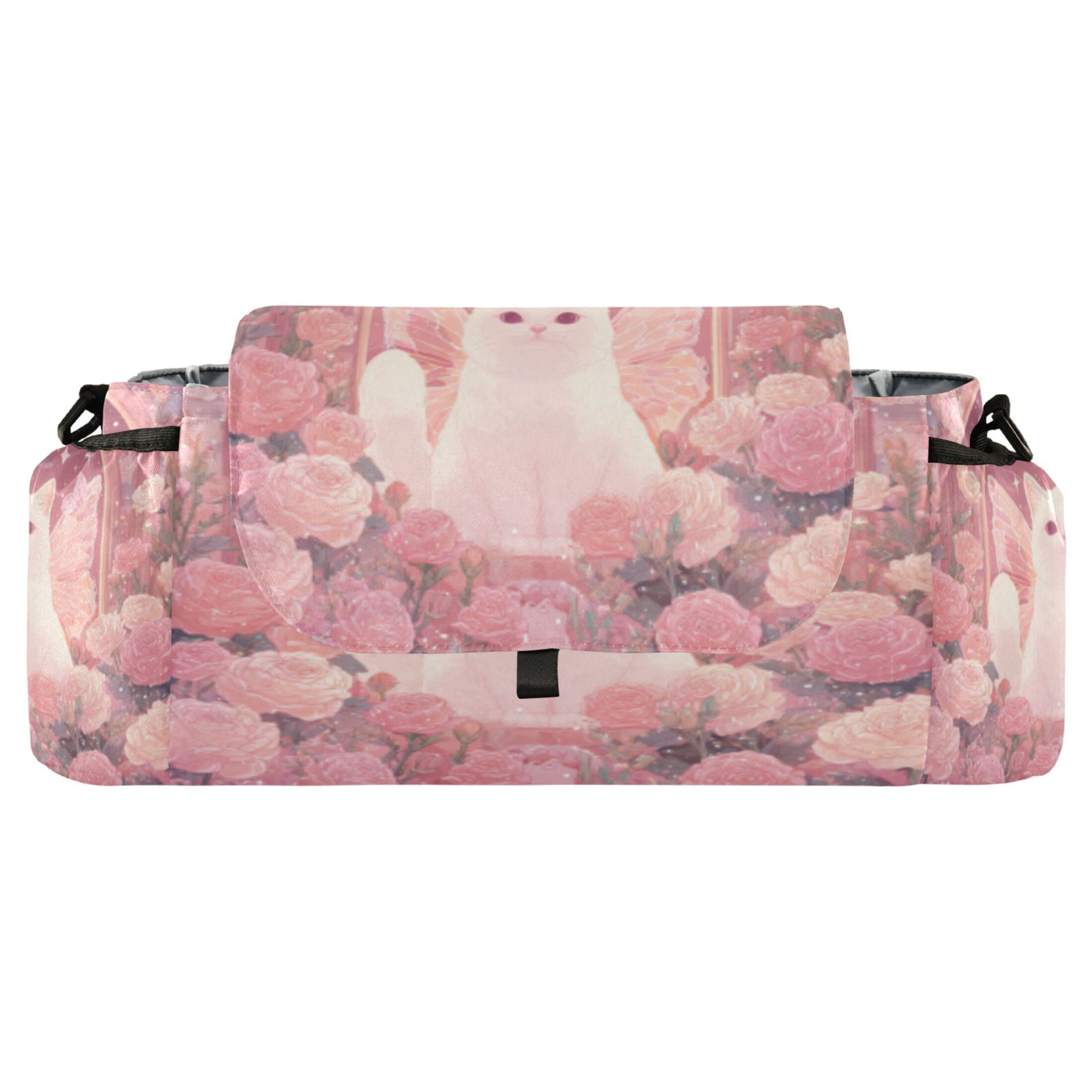 DIXRUYEE Stroller Organizer Blush - Toned Fairy Cat's Floral Realm ...