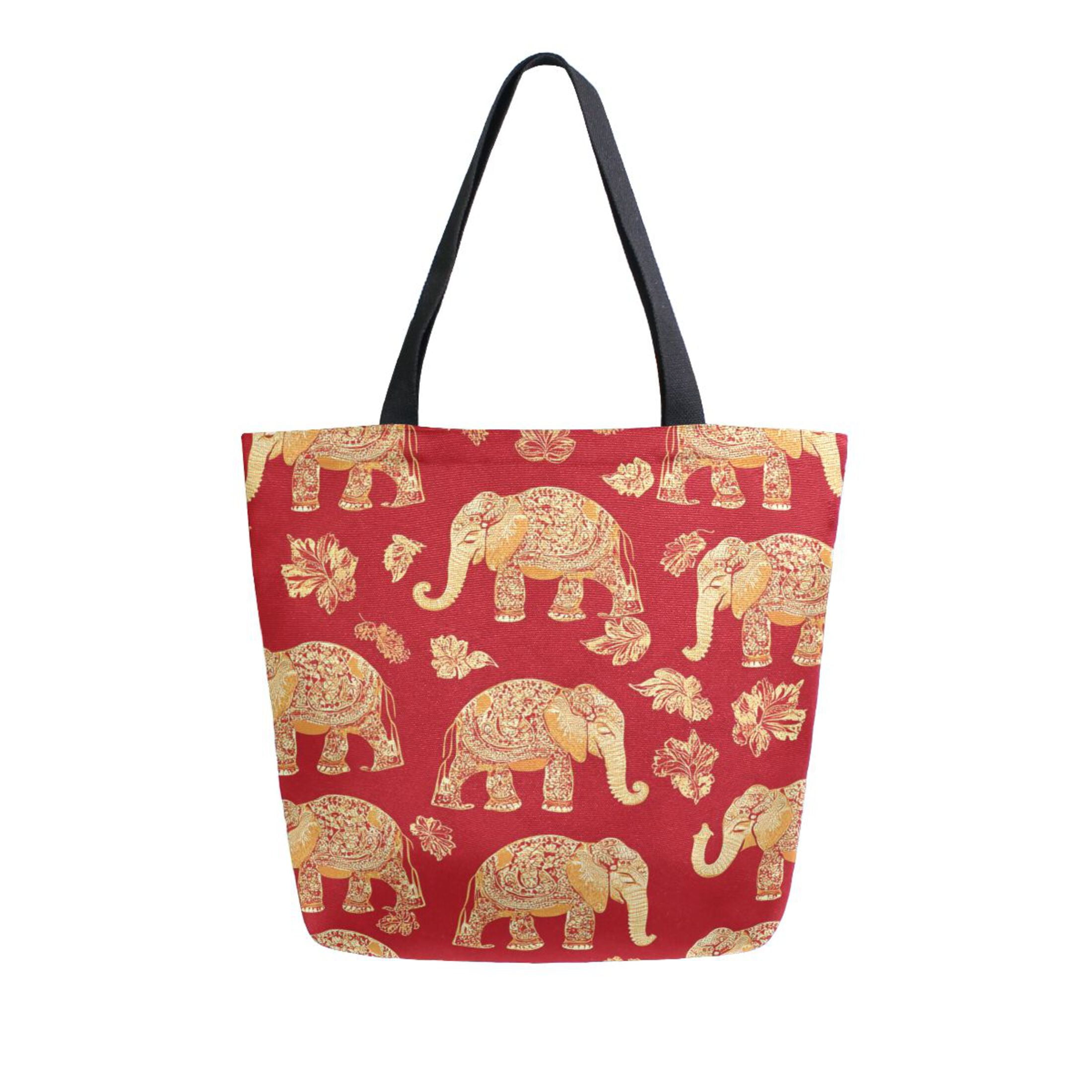 DIXRUYEE Tote Bag Women Weekender Travel Bag Shoulder Handbag Elephants ...