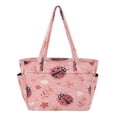 DIXRUYEE Tote Handbags Casual Shoulderbags In Soft Pink Ladybug Pattern ...