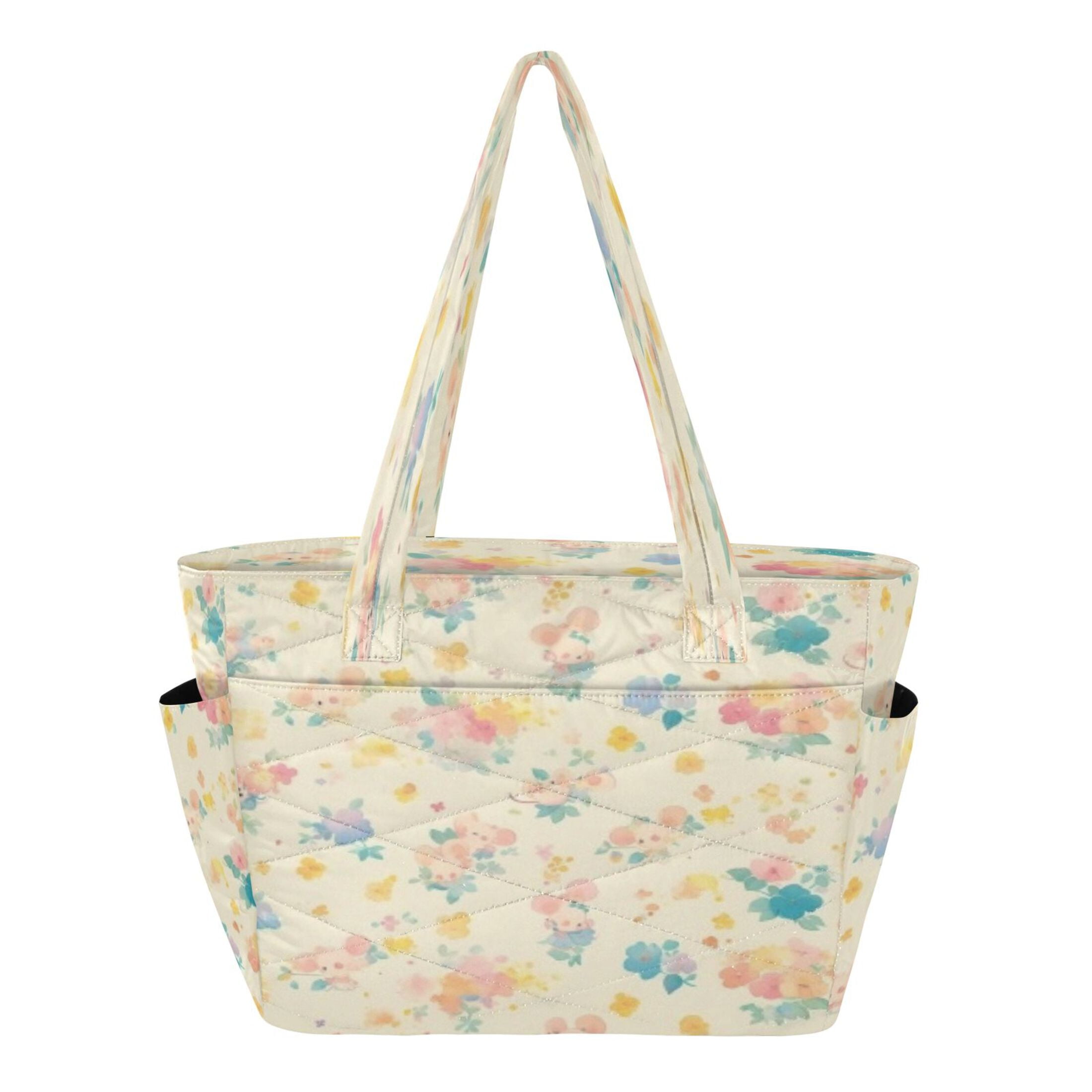 DIXRUYEE Tote Handbags Casual Shoulderbags In Yellow Bear Floral ...