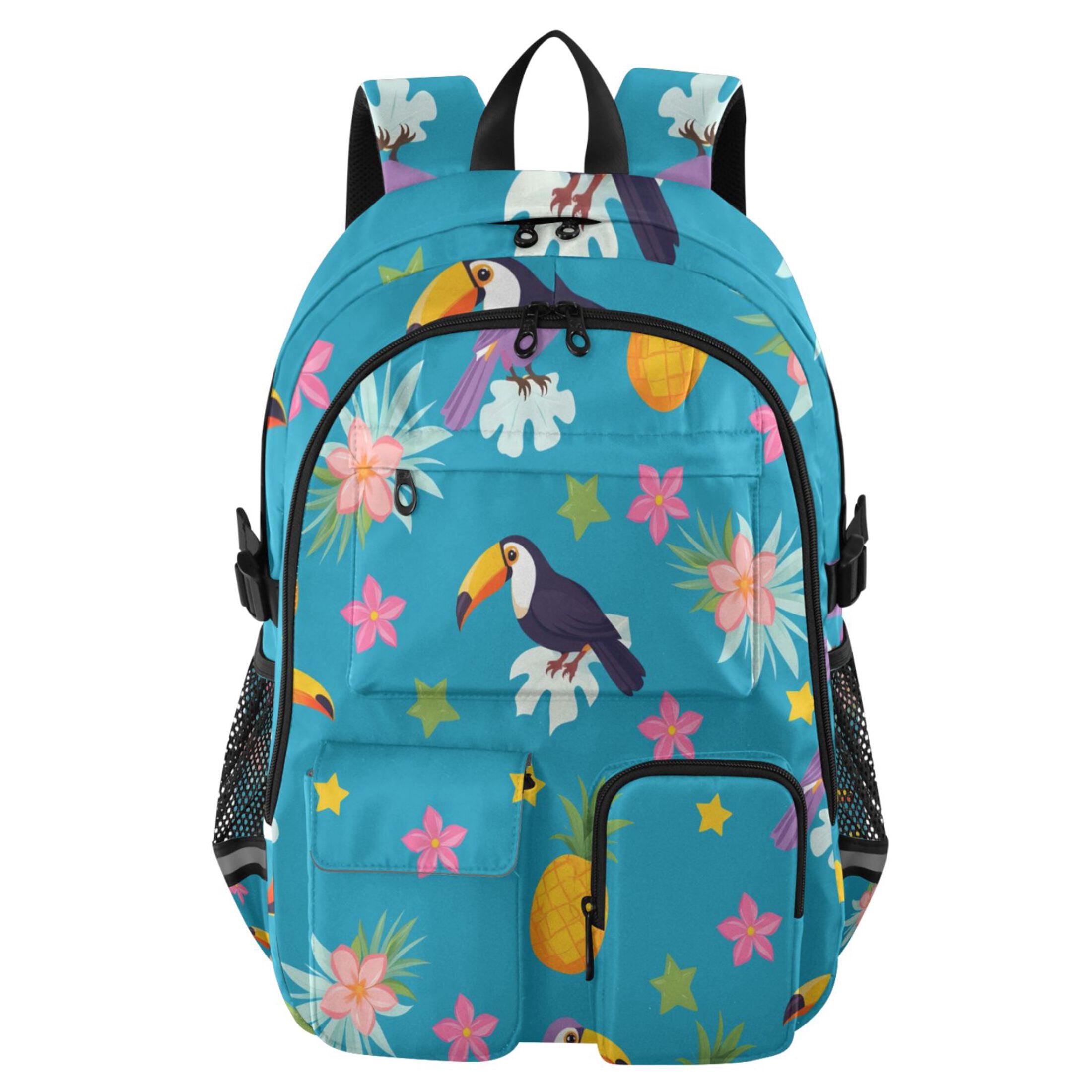 DIXRUYEE Toucan Pattern Backpack for School 14”Laptop Compatible with ...
