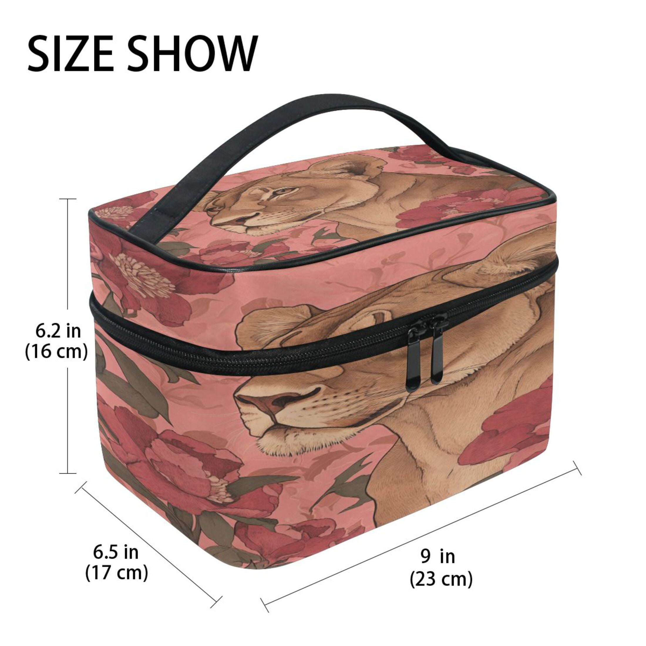 DIXRUYEE Train Case Cosmetics Organizer Fashion Luminous Majesty Printed Size: 9x6.2x6.5 in ...