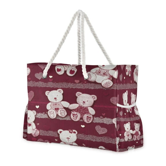 DIXRUYEE Travel Tote ShoulerBag Creative Crimson Teddy Bear Jubilee ...