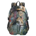 DIXRUYEE Underwater Cat and Goldfish Backpack for School 14”Laptop ...