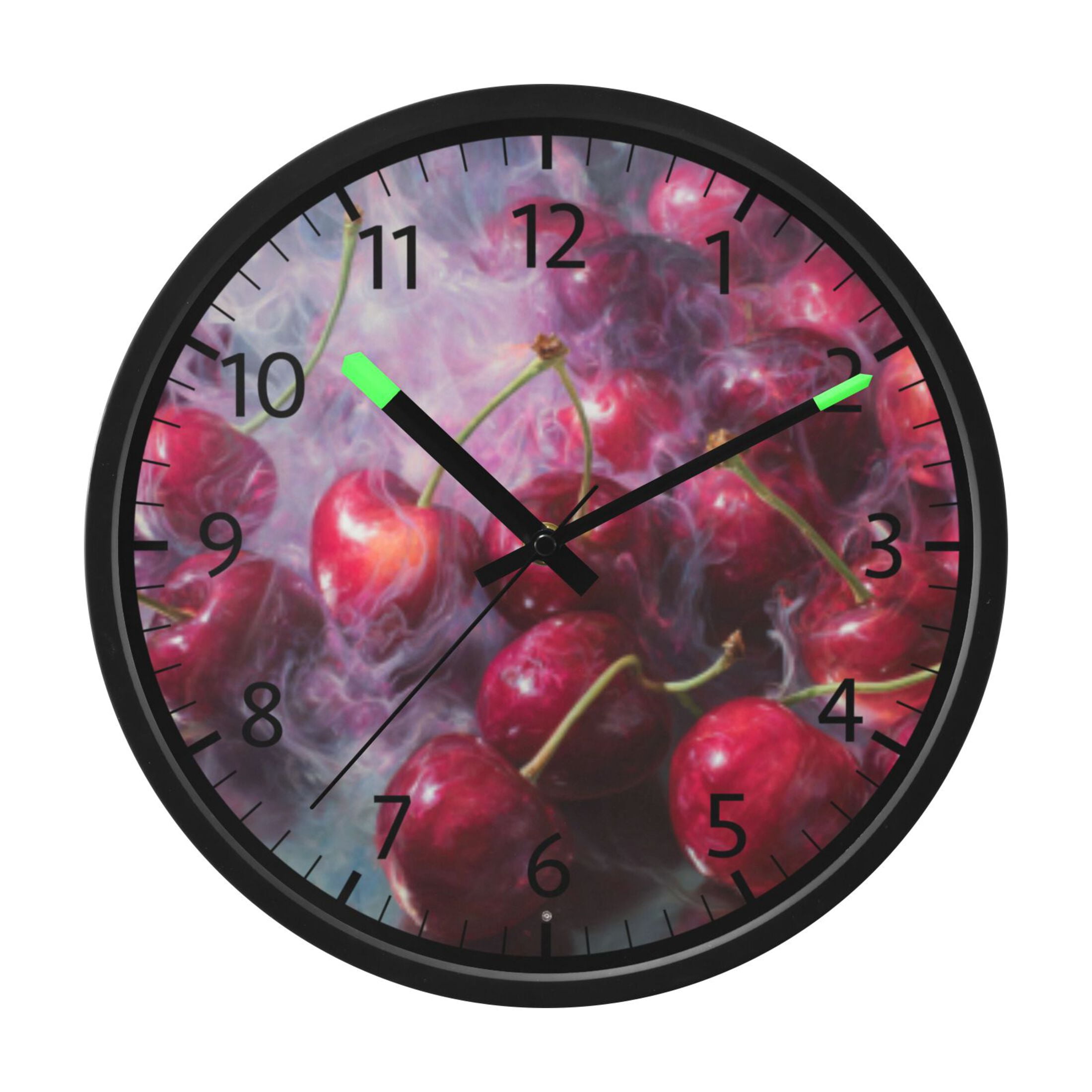 DIXRUYEE Voice Activated LED Night 12in Clock with Cherry Vapor Reverie ...