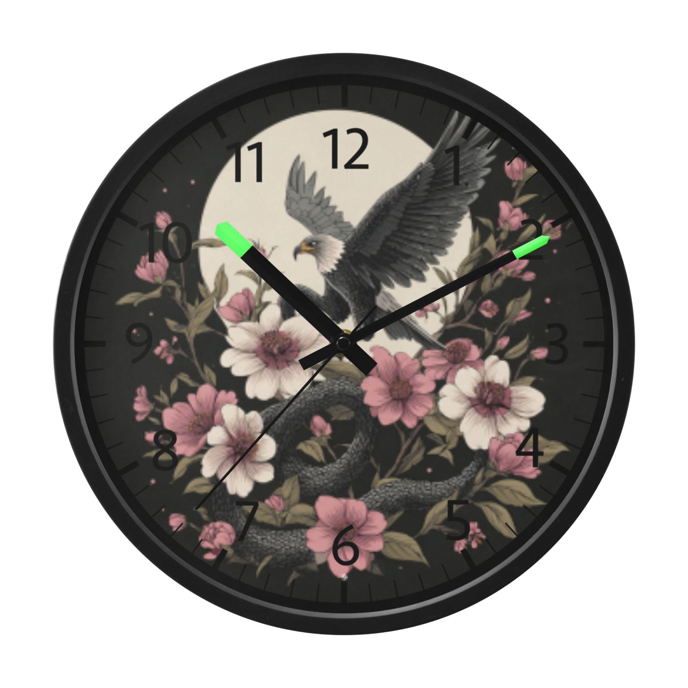 DIXRUYEE Voice Activated LED Night 12in Clock with Wings and Wishes ...