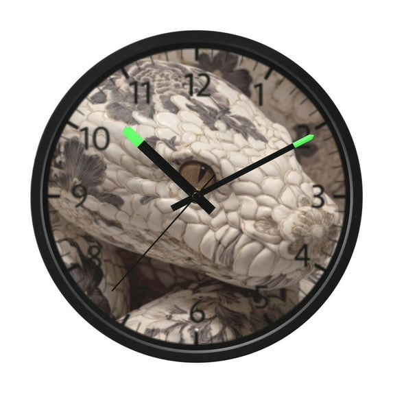 DIXRUYEE Voice Activated LED Night Wall Clock Size:12in Textured Floral ...