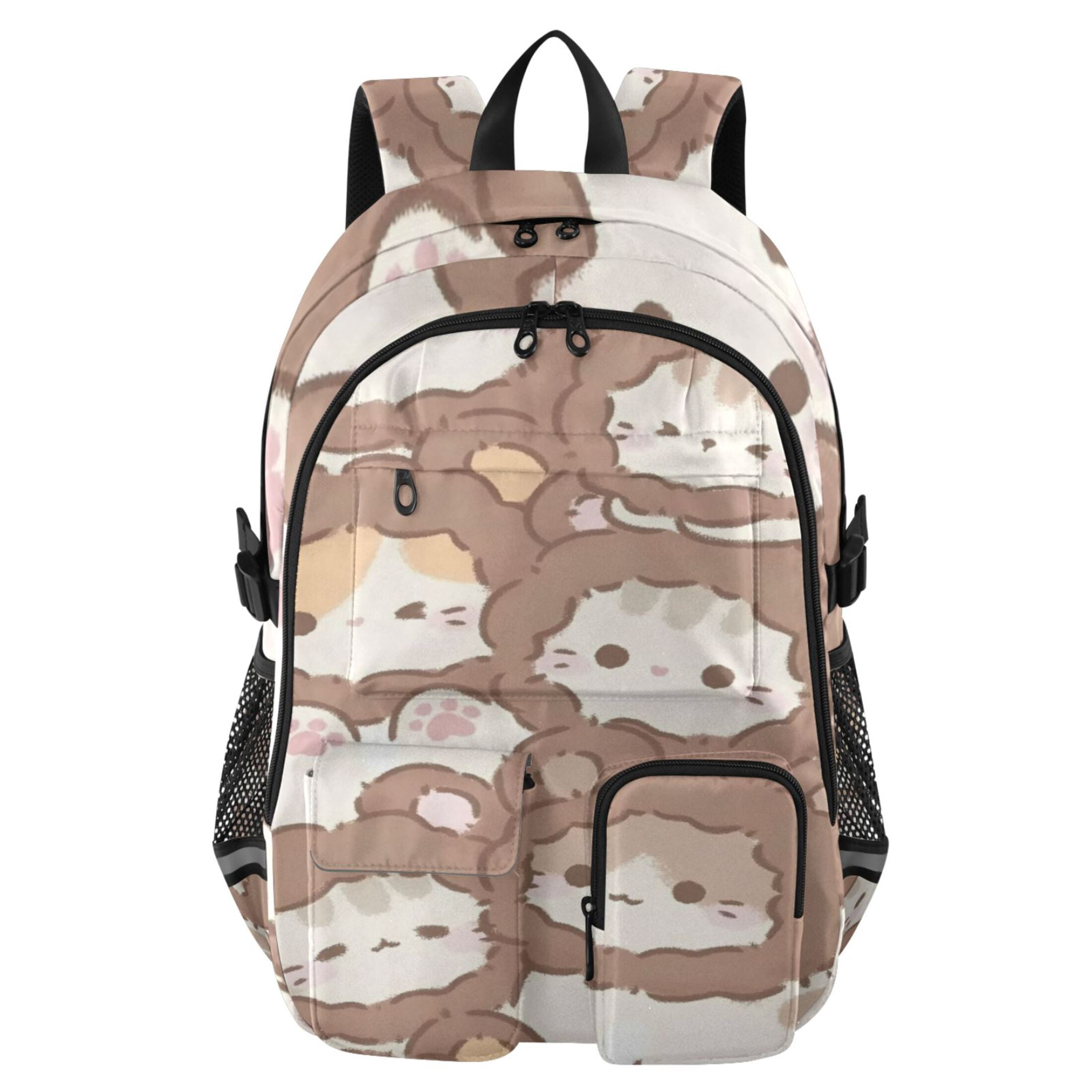 DIXRUYEE Warm Whisker Huddle Backpack for School 14”Laptop Compatible ...