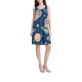 DIXRUYEE Womens Dresses Loose Neck Sleeveless Oversize Capybara Space ...
