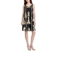 DIXRUYEE Womens Dresses Loose Neck Sleeveless Oversize Chess Set Gold ...