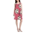 DIXRUYEE Womens Dresses Loose Neck Sleeveless Oversize Football Pink ...