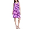 DIXRUYEE Womens Dresses Loose Neck Sleeveless Oversize Pink Purple Blue ...