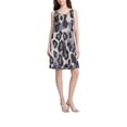 DIXRUYEE Womens Dresses Loose Neck Sleeveless Oversize Purple Leopard ...