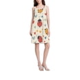 DIXRUYEE Womens Dresses Loose Neck Sleeveless Oversize Seven-spotted ...