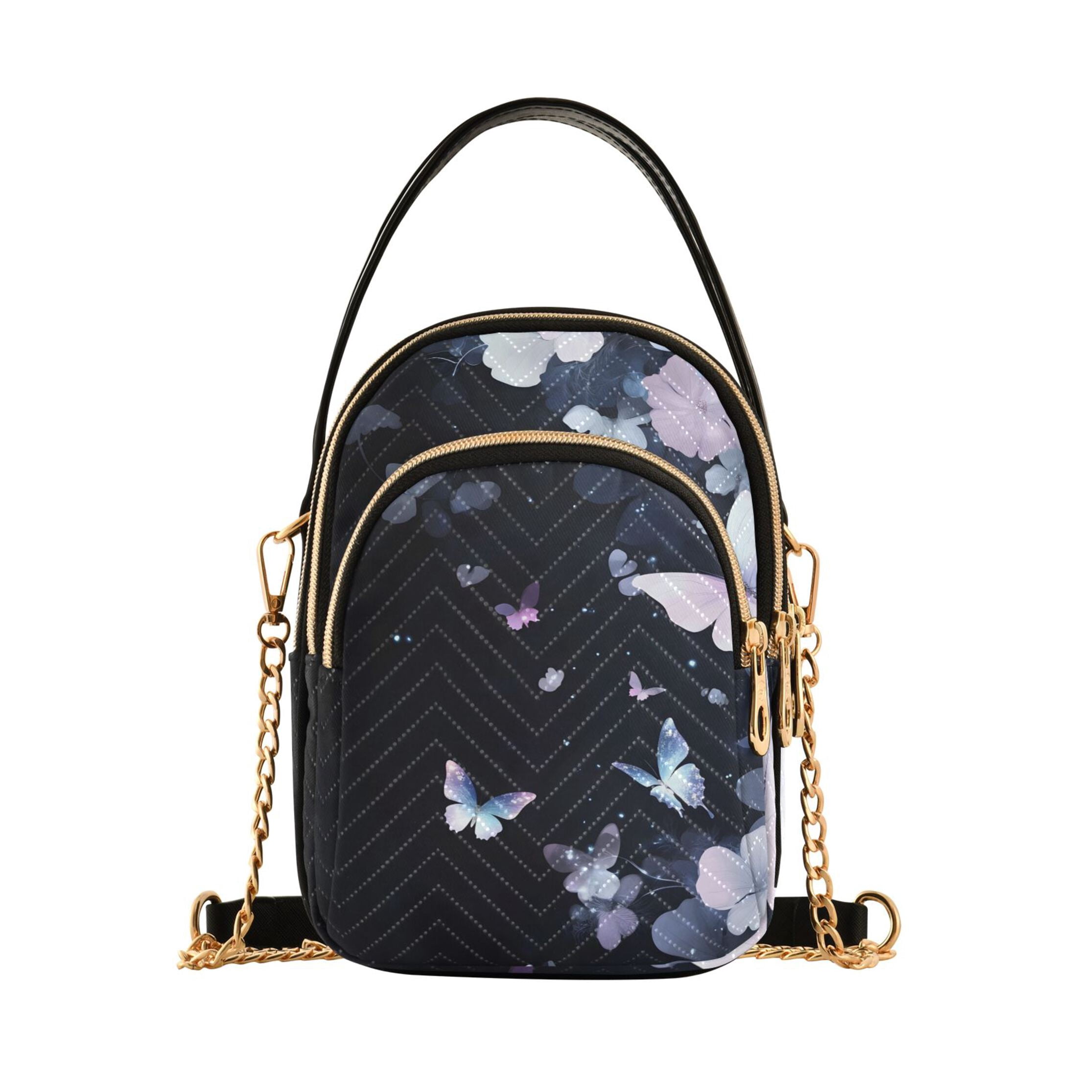 DIXRUYEE Womens Lime Mosaic Small Crossbody Phone Bag 3 Zipper Pocket ...