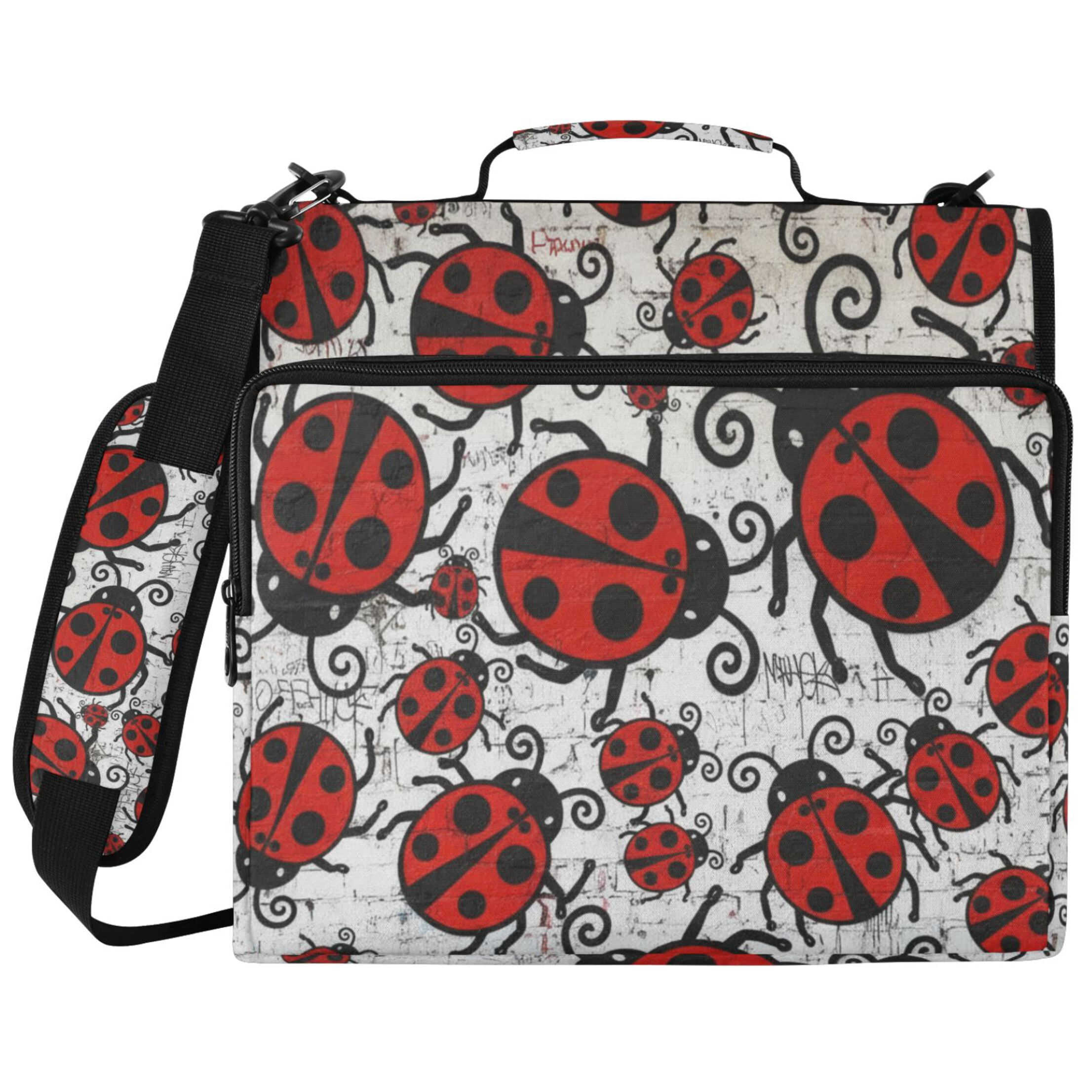 DIXRUYEE Zipper Binder File Keeper Documents Organized-Animal Ladybugs ...