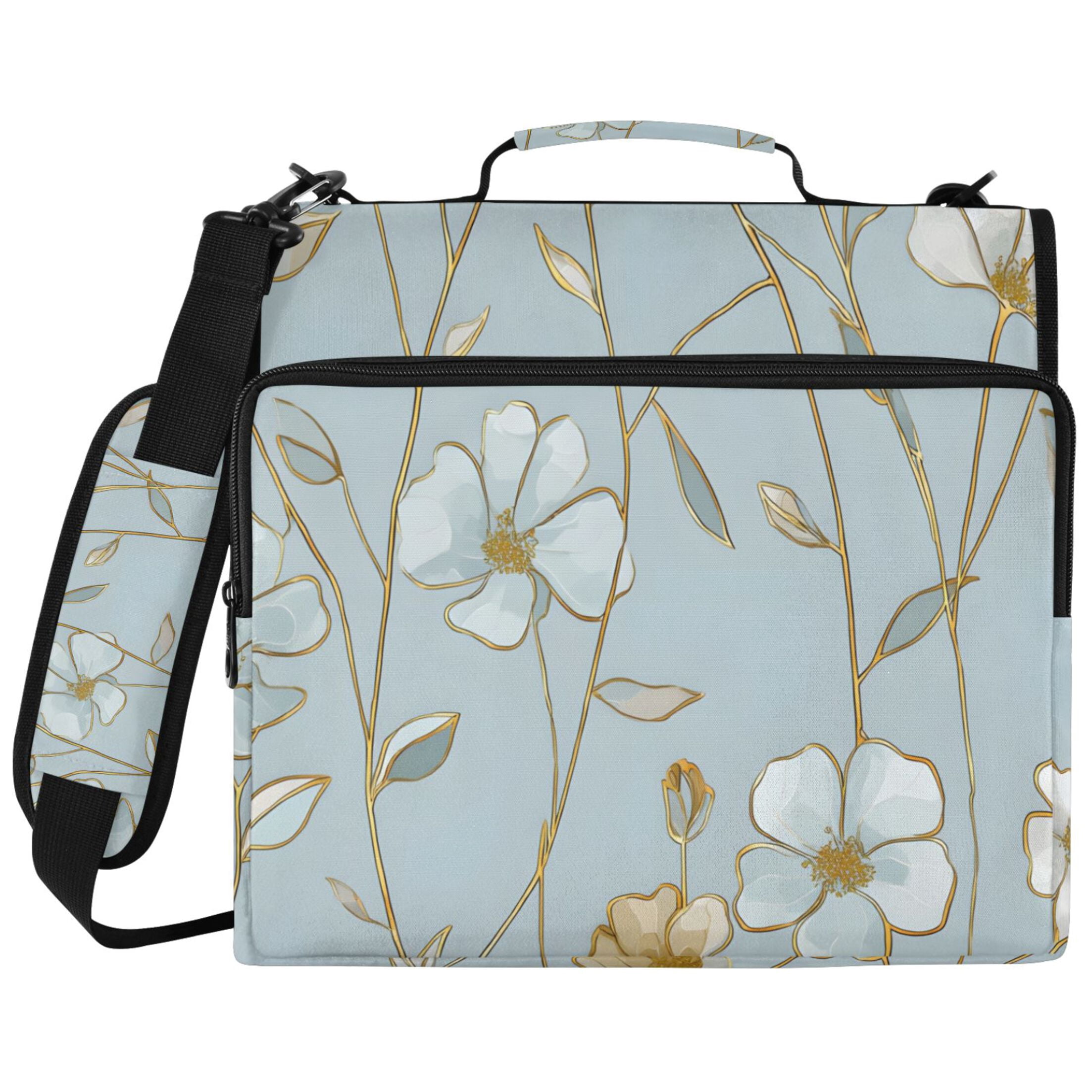 DIXRUYEE Zipper Binder File Keeper Documents Organized-Beautiful Flower ...