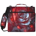 DIXRUYEE Zipper Binder File Keeper Documents Organized-Crimson Dark ...