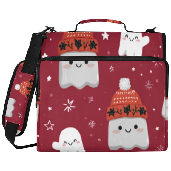 DIXRUYEE Zipper Binder File Keeper Documents Organized-Festive Ghosts ...