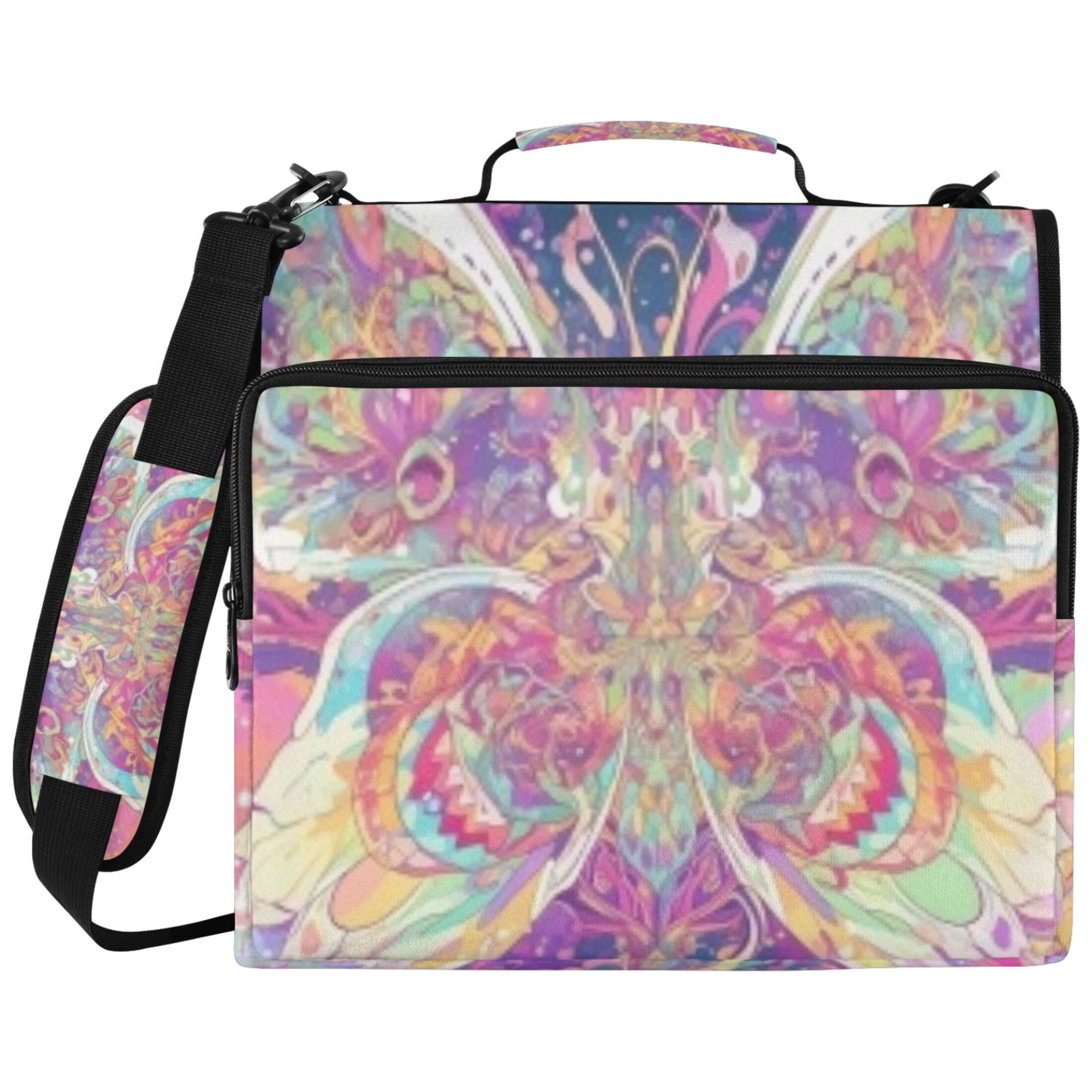 DIXRUYEE Zipper Binder File Keeper Documents Organized-Iridescent ...
