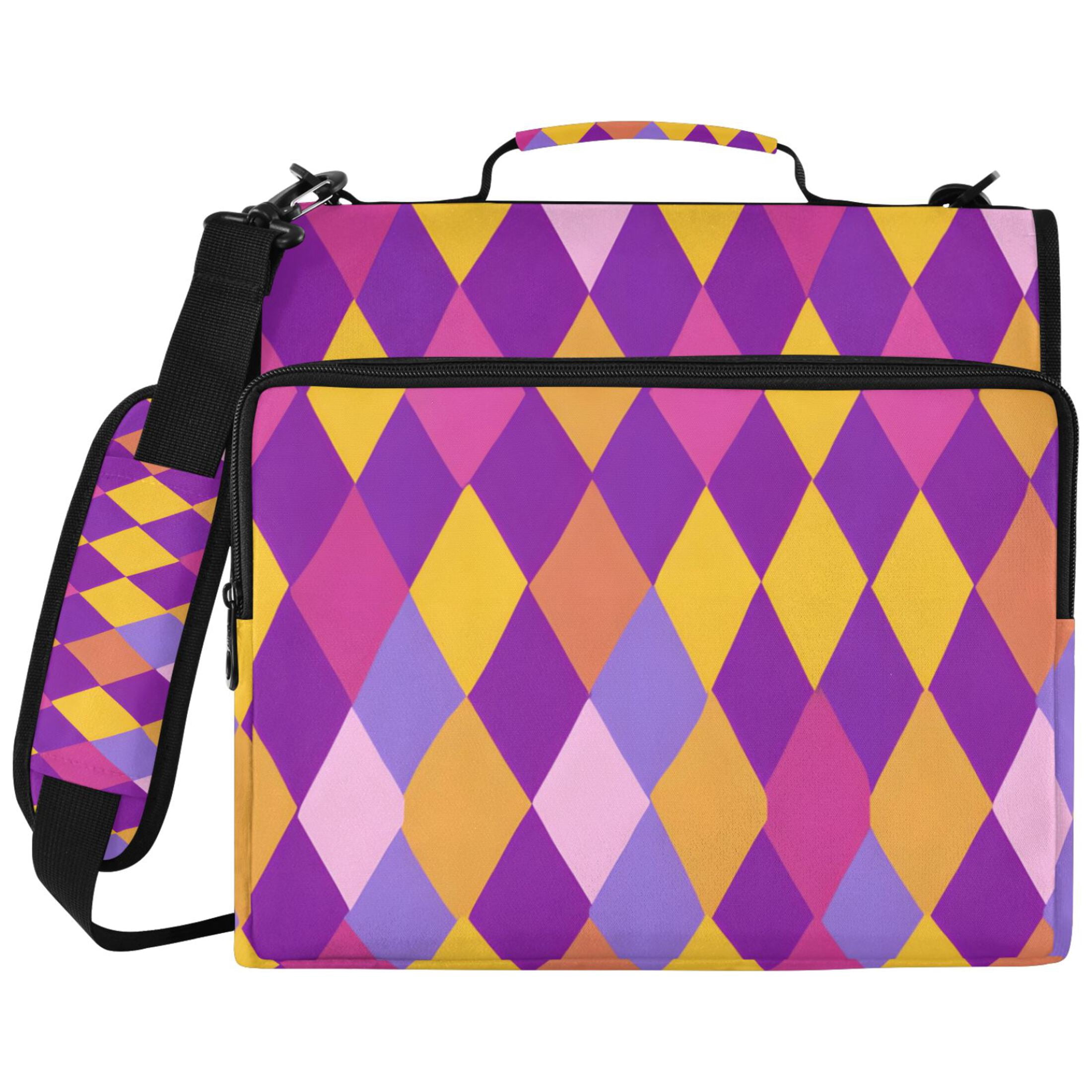 DIXRUYEE Zipper Binder File Keeper Documents Organized-Purple Yellow ...