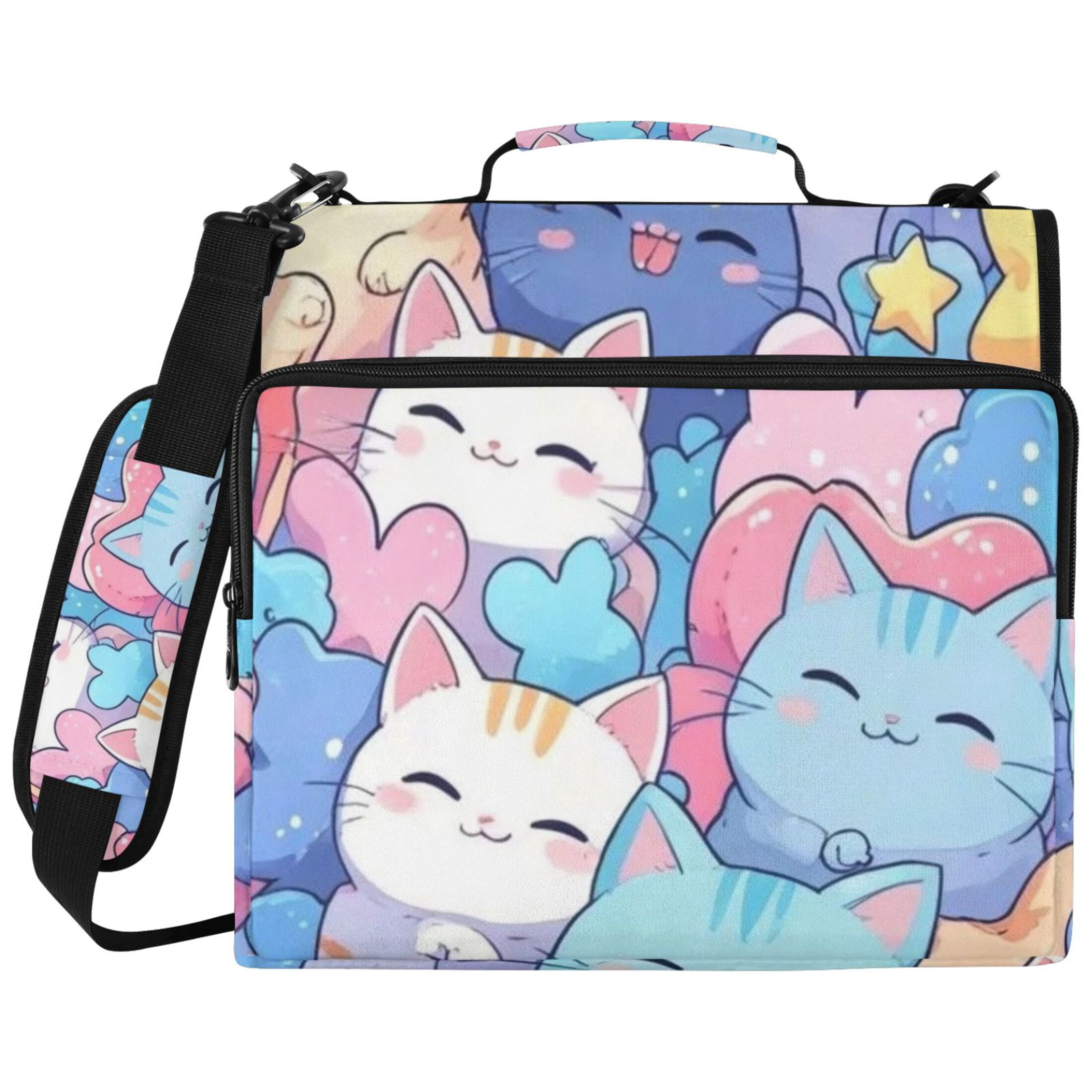 DIXRUYEE Zipper Binder File Keeper Documents Organized-Rainbow Cat ...