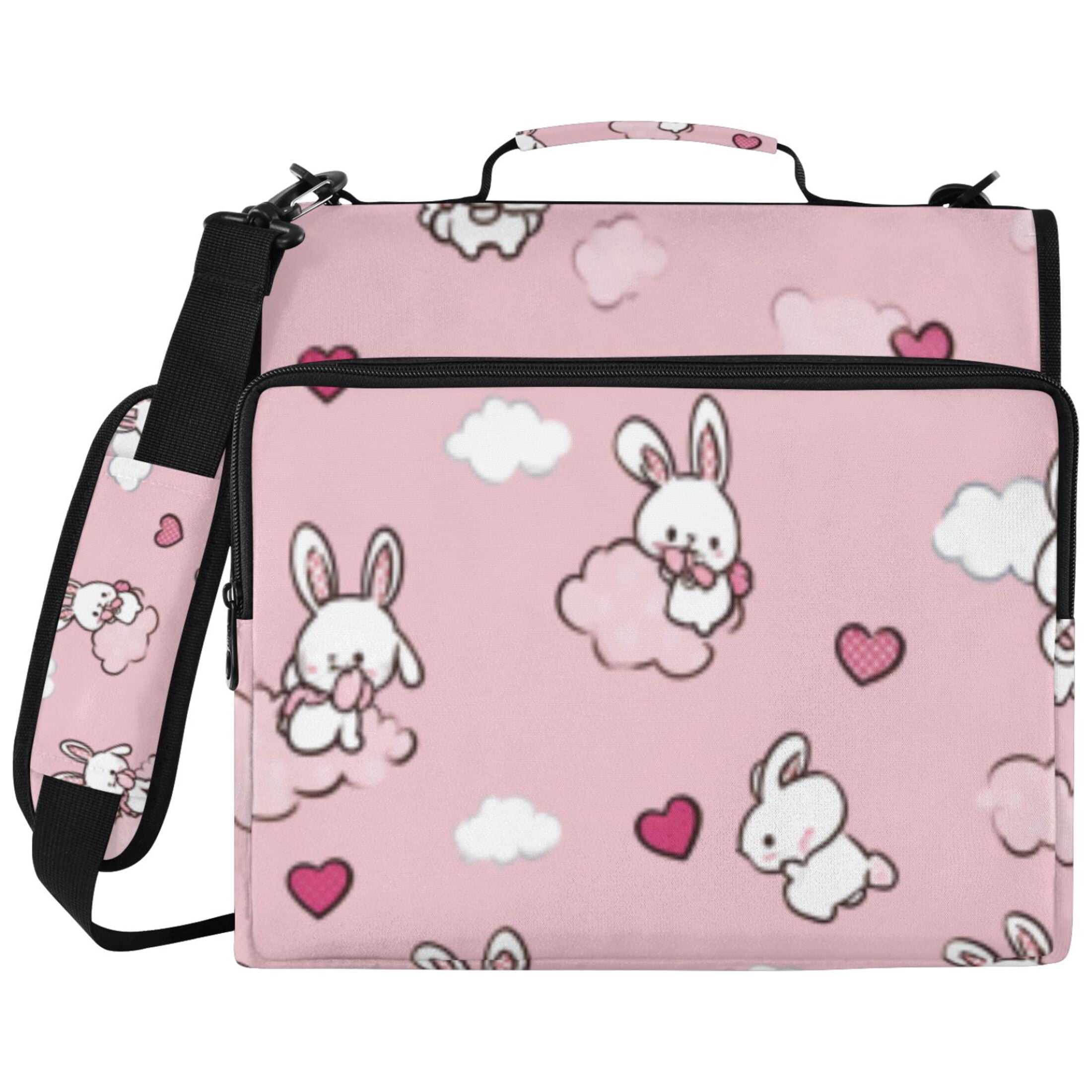 DIXRUYEE Zipper Binder File Keeper Documents Organized-Tiny Bunny Heart ...