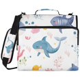 DIXRUYEE Zipper Binder File Keeper Documents Organized-Watercolor Sea ...