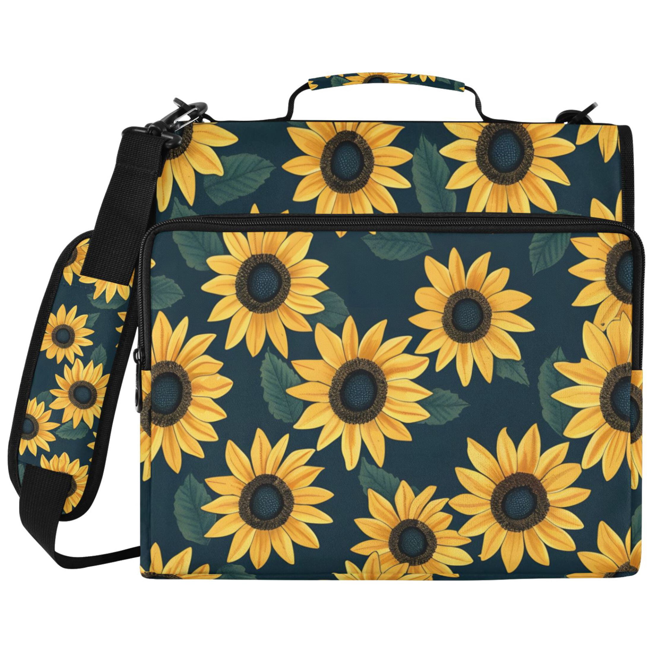 DIXRUYEE Zipper Binder File Keeper Documents Organized-Yellow Sunflower ...
