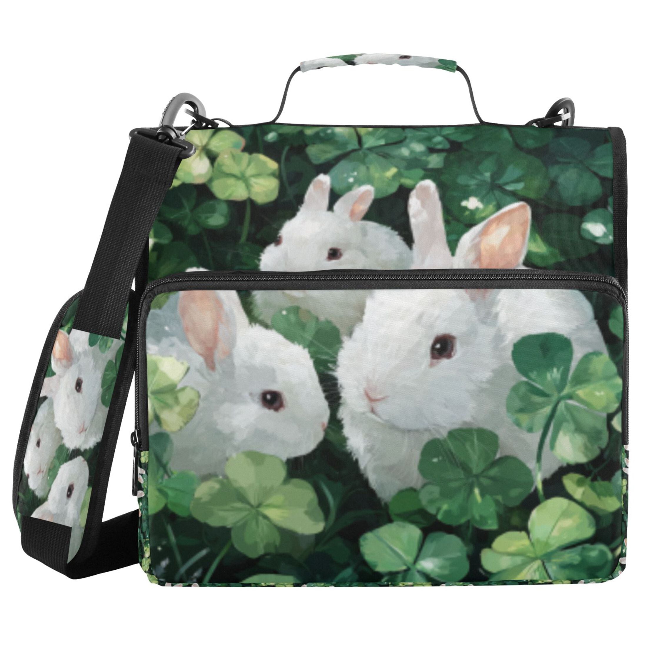 DIXRUYEE Zipper Binder trapper keeper Documents Organized Bunnies in ...