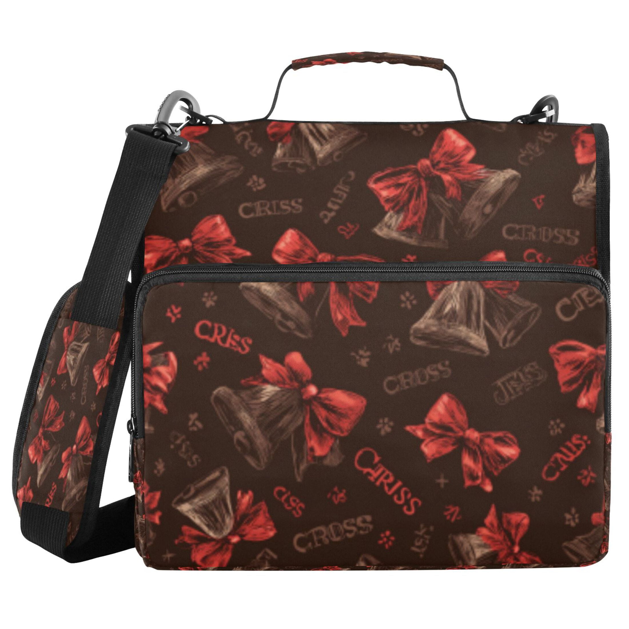 DIXRUYEE Zipper Binder trapper keeper Documents Organized Crimson ...