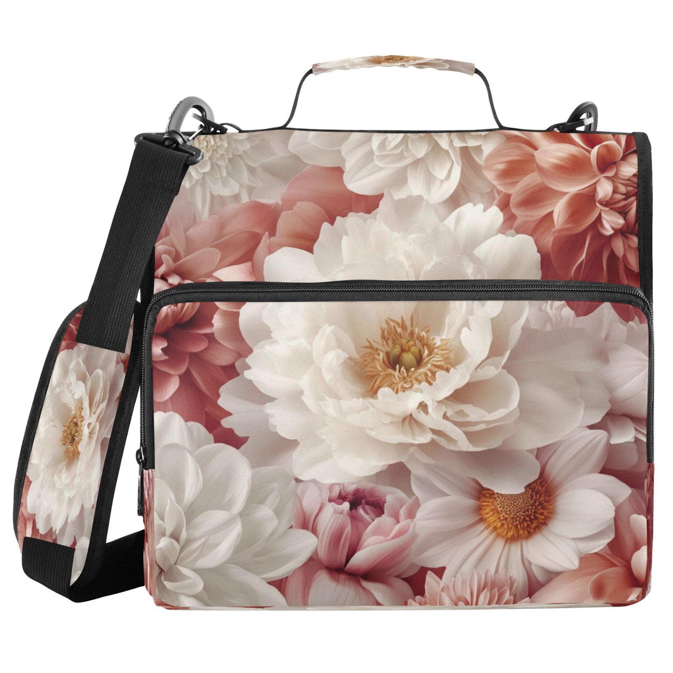 DIXRUYEE Zipper BinderTrapper of keeper Documents Organized Design Blossom Petal Panorama ...