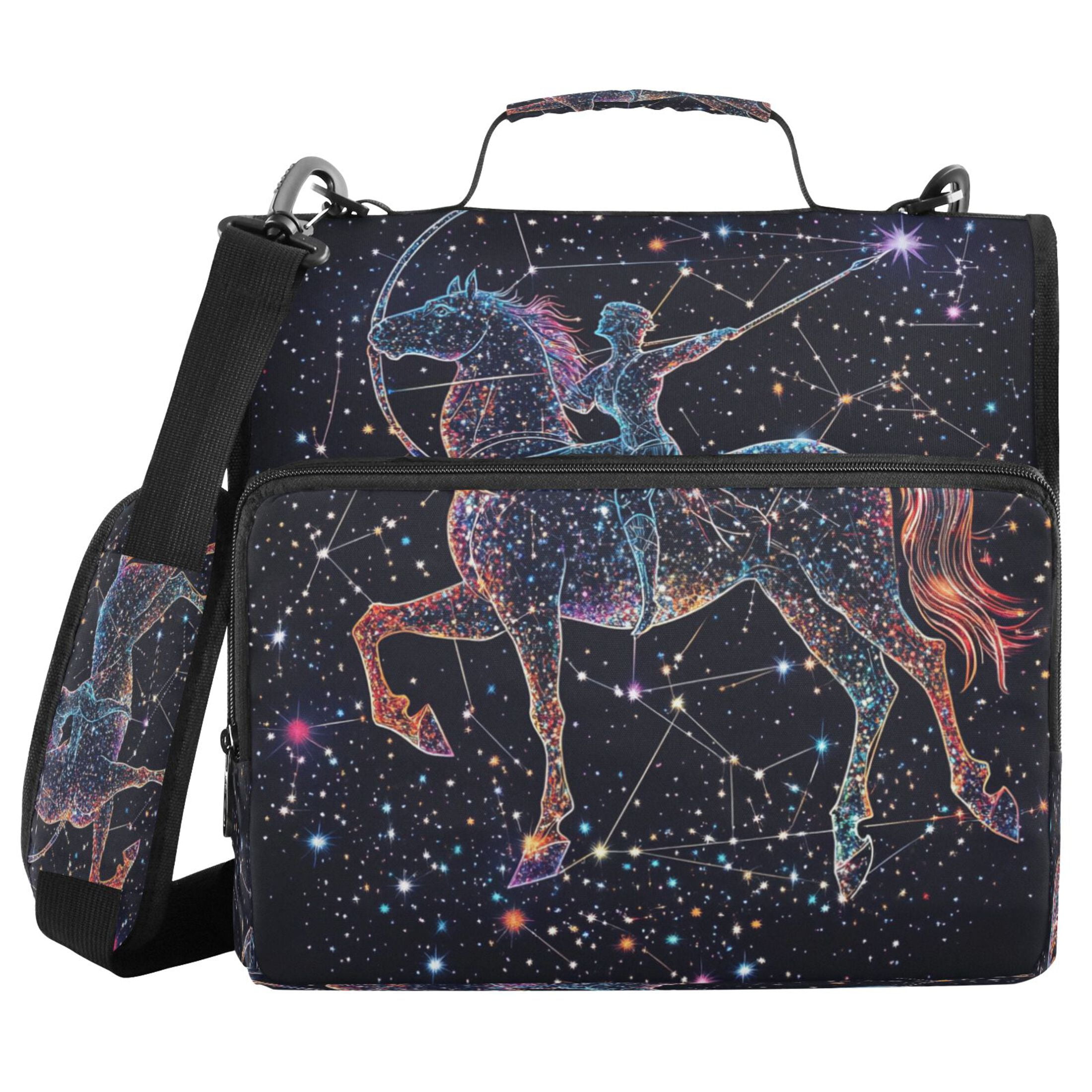 DIXRUYEE Zipper BinderTrapper of keeper Documents Organized Design Celestial Archer Printed ...