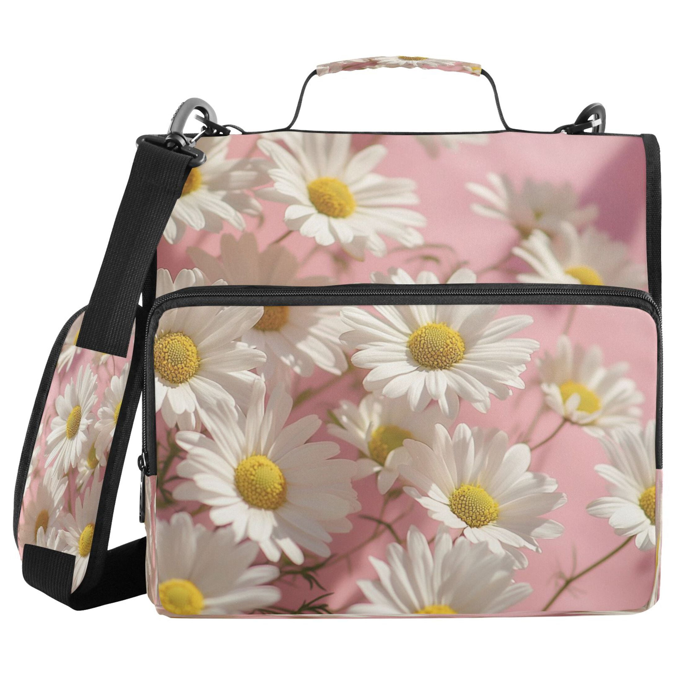DIXRUYEE Zipper Binder trapper keeper Documents Organized Design Daisy ...